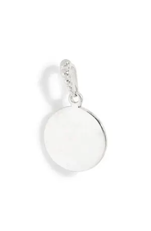 Anzie Dew Drop Engravable Pendant Charm - Silver