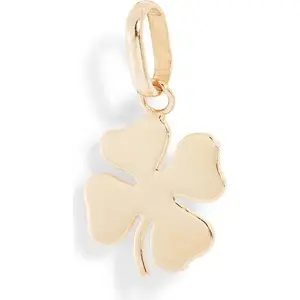 Anzie Clover Pendant Charm - Yellow Gold