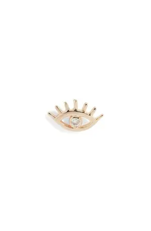 Anzie Mel Soldera Single Evil Eye Stud Earring - Gold/diamond