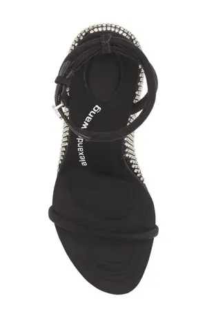 Alexander Wang Dahlia Rhinestone Logo Wedge Sandal