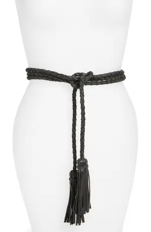 ADA Braided Leather Belt - Black