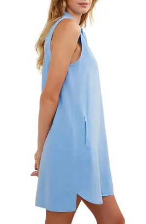 Bella Dahl Sleeveless A-line Mini Dress - Tidal Blue