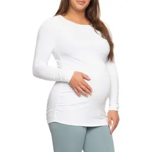 Felina Felina Stretch Cotton & Modal Maternity T-Shirt White