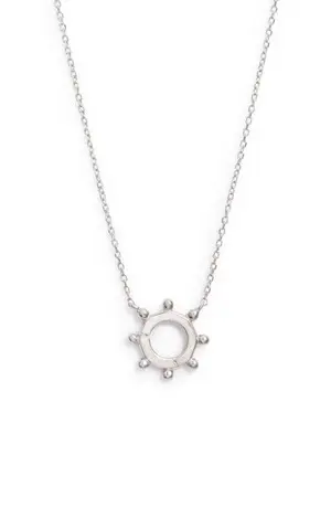 Anzie Dew Drop Mini Charm Catcher Necklace - Silver