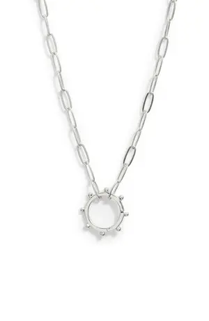 Anzie Dew Drop Marine Pendant Necklace - Silver