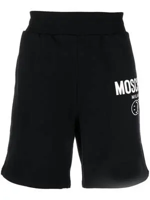 Moschino Logo-print Organic-cotton Shorts