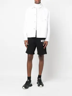 Moschino Logo-print Organic-cotton Shorts