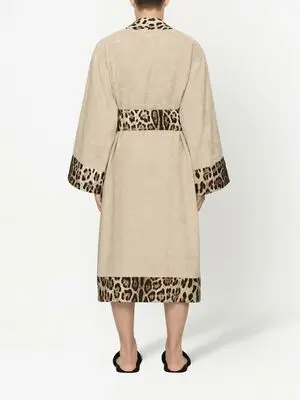 Dolce & Gabbana Cotton Terry Bath Robe - Neutrals
