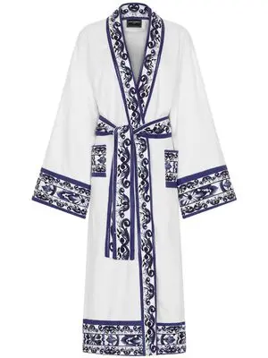 Dolce & Gabbana Terry Bath Robe - White