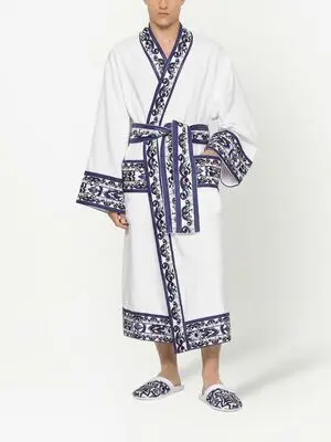 Dolce & Gabbana Terry Bath Robe - White