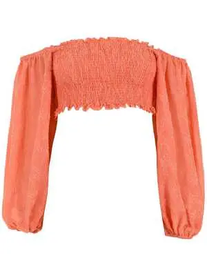 OLYMPIAH Cropped Off-shoulder Blouse