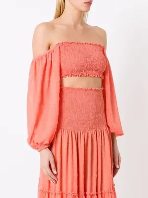 OLYMPIAH Cropped Off-shoulder Blouse