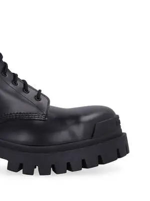 Balenciaga Strike 20mm Lace-up Boots - Black