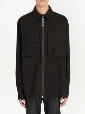 Balmain Zip-up Cotton Shirt