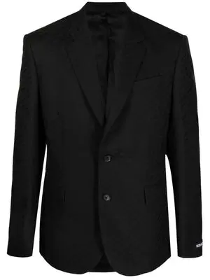 Versace La Greca Single-breasted Wool Blazer