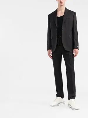 Versace La Greca Single-breasted Wool Blazer