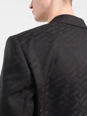 Versace La Greca Single-breasted Wool Blazer