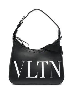 Valentino Garavani Vltn Leather Shoulder Bag - Black