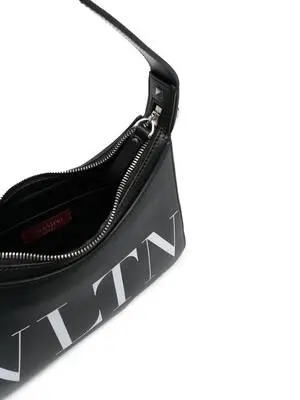 Valentino Garavani Vltn Leather Shoulder Bag - Black