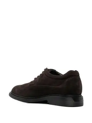 Hogan Lace-up Suede Derby Shoes - Brown