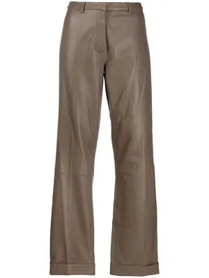 Federica Tosi Flared Leather Trousers
