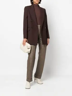 Federica Tosi Flared Leather Trousers