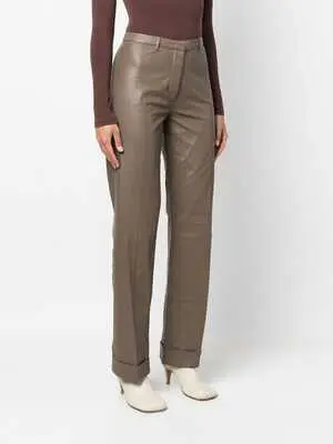 Federica Tosi Flared Leather Trousers
