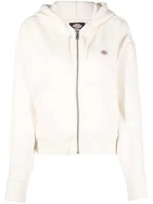 Dickies Logo-patch Zip-up Hoodie - Neutrals