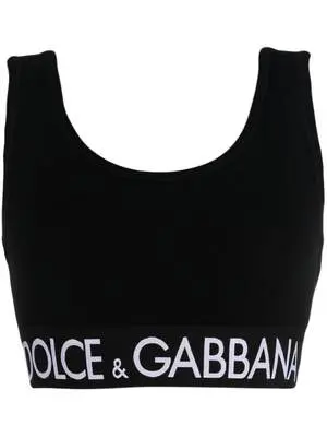Dolce & Gabbana Logo-band Crop Tank Top