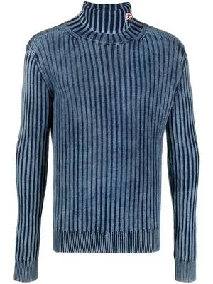 DIESEL® Ribbed-knit Roll-neck Jumper - Blue