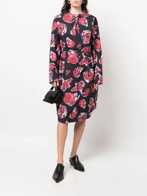 Marni Rose-print Midi Dress