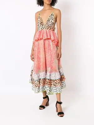 OLYMPIAH Multi-print Tiered Dress