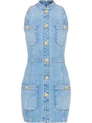 Balmain Denim Fitted Mini Dress