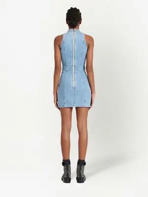 Balmain Denim Fitted Mini Dress