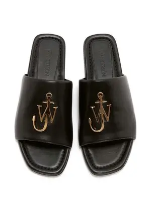 JW Anderson Anchor Logo-plaque Slides - Black