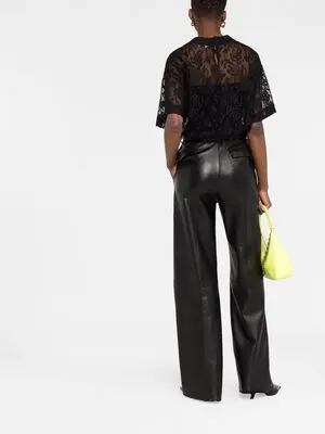 Alexander McQueen Floral-lace Short-sleeve Top