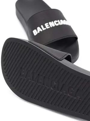 Balenciaga Logo Pool Slides