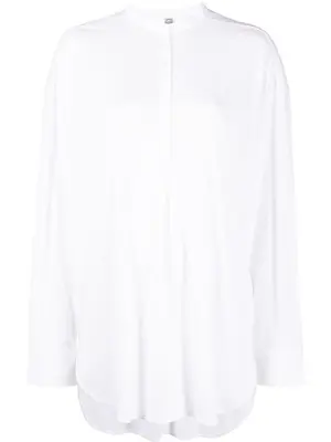 TOTEME Semi-sheer Longline Blouse - White
