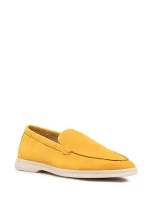 SCAROSSO Suede Slip-on Loafers - Yellow