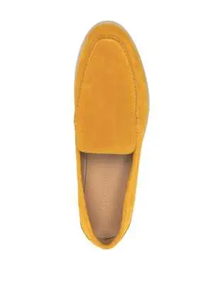 SCAROSSO Suede Slip-on Loafers - Yellow