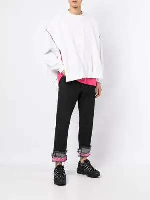 Facetasm Cropped Patchwork Jeans
