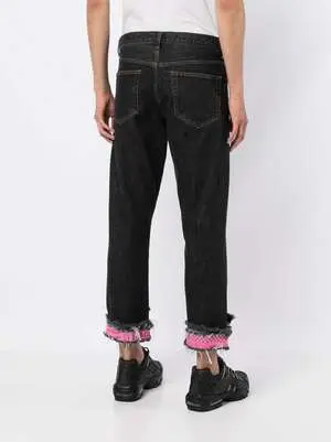 Facetasm Cropped Patchwork Jeans