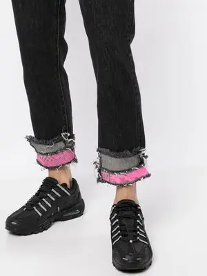 Facetasm Cropped Patchwork Jeans