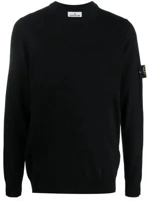 Stone Island Logo-patch Crew Neck Jumper