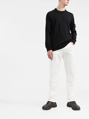 Stone Island Logo-patch Crew Neck Jumper