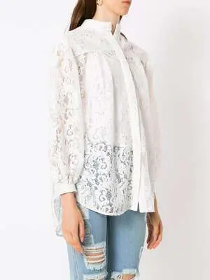 OLYMPIAH Branch Lace-print Shirt