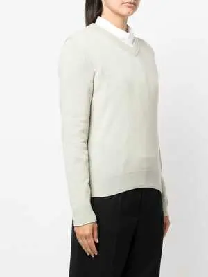 MAISON MARGIELA V-neck Cashmere Jumper - Green