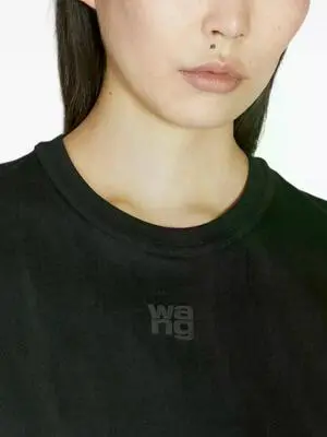 Alexander Wang Puff Logo Cotton Jersey T-shirt - Black