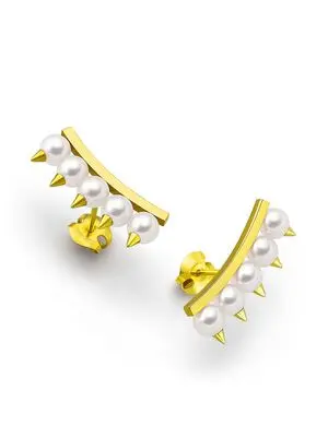 TASAKI 18k Yellow Danger Pearl Plus Earrings