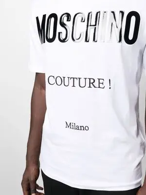 Moschino Logo-print Organic Cotton T-shirt - White